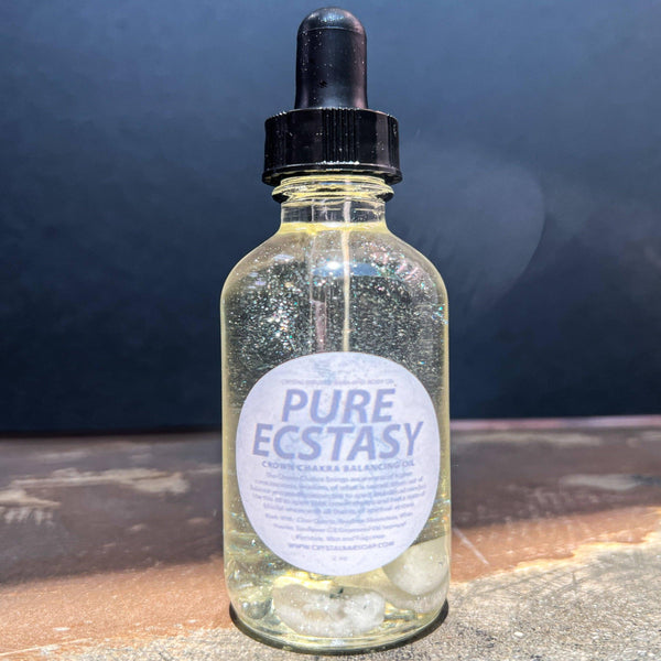 Pure Ecstasy Crystal Infused Bath & Body Oil (Crown Chakra) – Classic ...